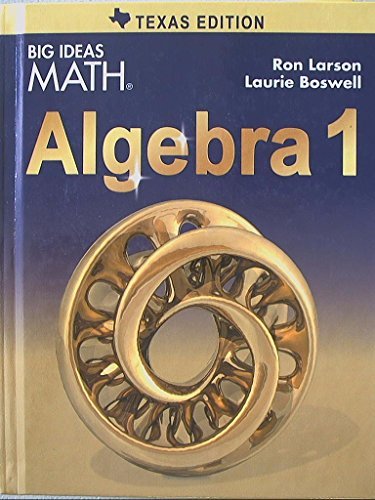 BIG IDEAS MATH Algebra 1 Texas: Student Edition 2015 by HOUGHTON ...