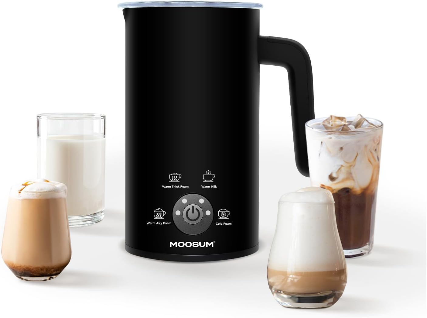 Amazon.com: MOOSUM Milk Frother, 4-in-1 10oz/300ml Electric Milk ...