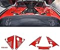 Amazon.com: BILLFARO 2Pcs Upgraded Red Rear Engine Bay Cover Package ...