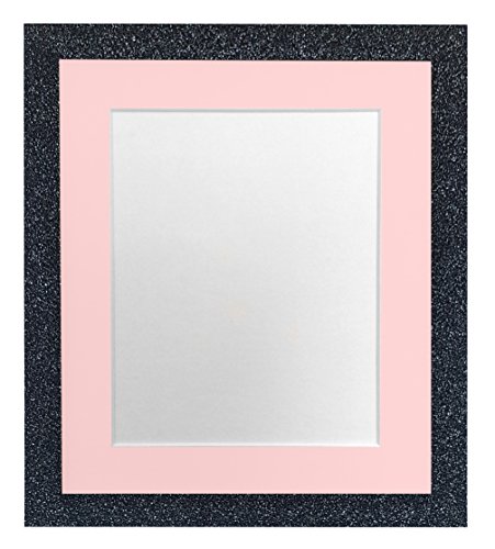 FRAMES BY POST Glitz Charcoal Picture Photo Frame with Pink Mount 30 x ...
