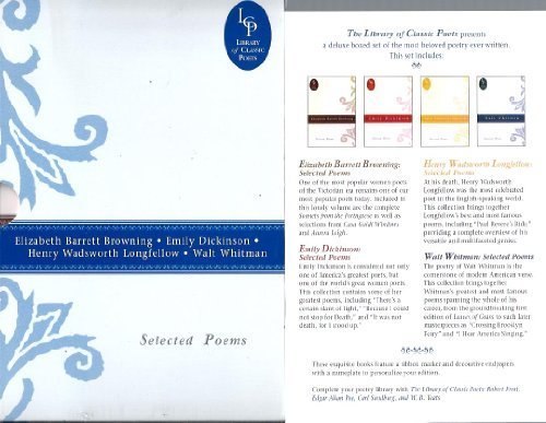 Library of Classic Poets: Browning, Dickinson, Longfellow, Whitman ...