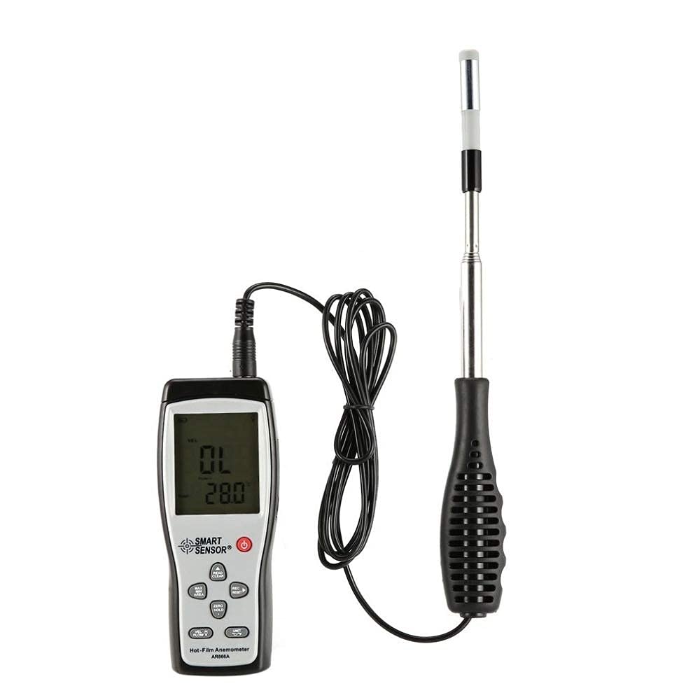Amazon.com : AR866A Digital Hot-Film Thermal Anemometer Air Wind Speed ...