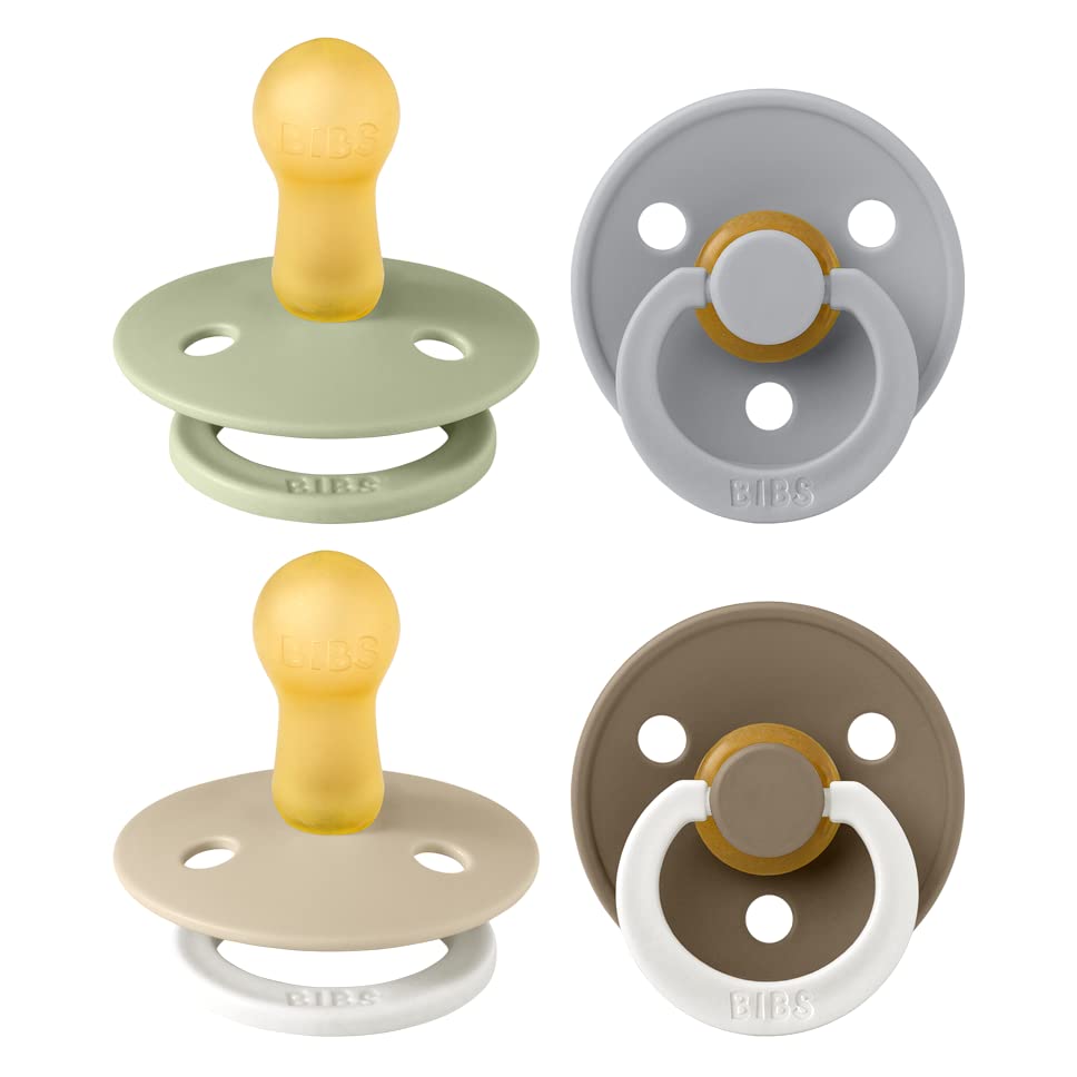 Snapklik.com : BIBS Colour Soother 4-Pack BPA Free Dummy Pacifier Round ...