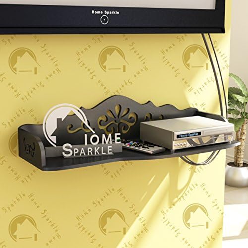 Home Sparkle Carved Engineered Wood Set Top Box Holder| WiFi-Modem ...