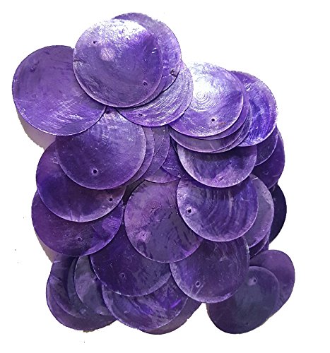 50 Round Capiz Shell Discs 1.5" (Two Holes) (Purple): Amazon.com: Tools ...