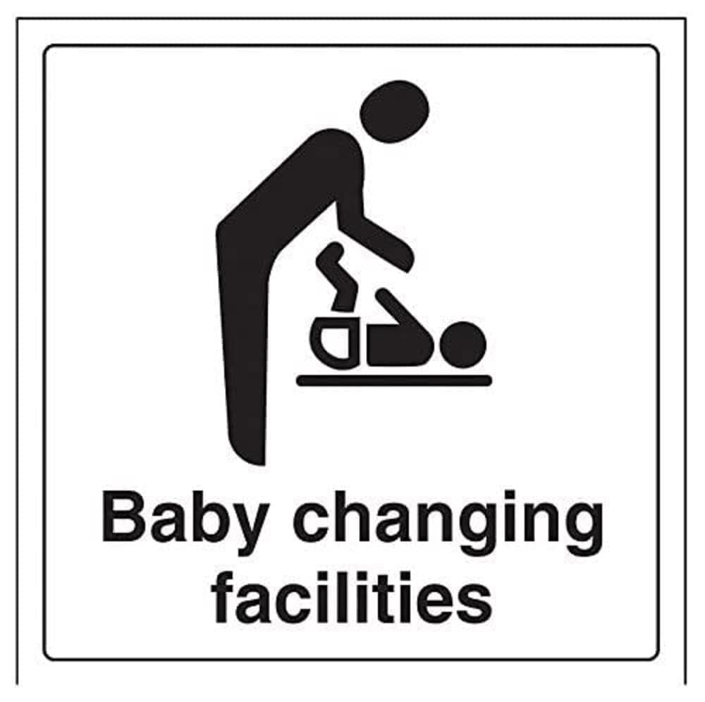 VSafety Baby Changing Facilities Door Sign – Square – 200mm x 200mm ...