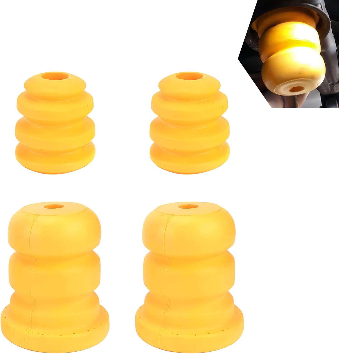 Amazon.com: dawfall Pack-4 Car Front Lower Suspension Bump Rubber Pad ...