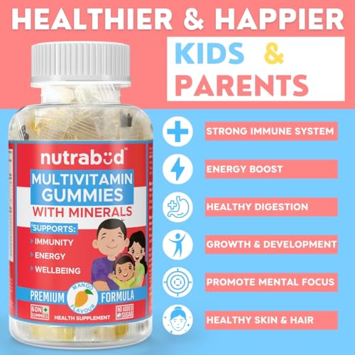 Nutrabud Multivitamin Gummies for Kids, Men, Women, Adults | No Added ...