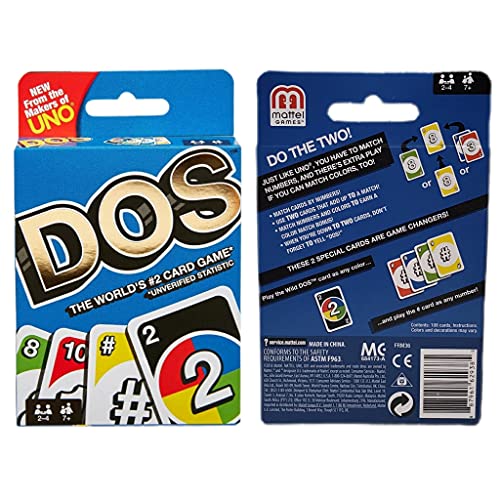 Mattel Family Card Game Variety Pack – 4 Card Game Bundle – Uno, Dos ...