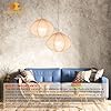 METHEDEECO 2PCS 16-inch Handmade Linen Pendant Light Shades Fabric ...