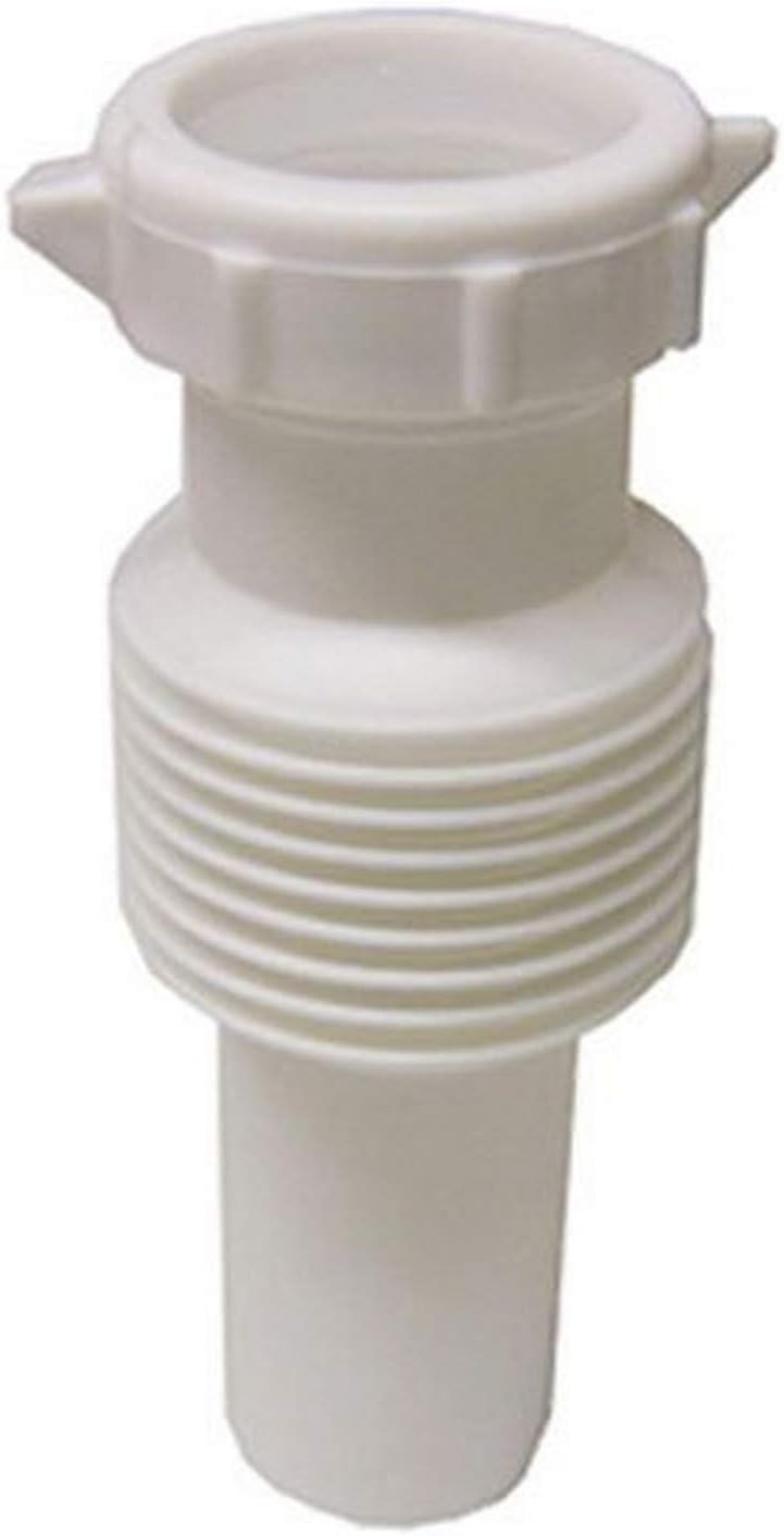 LASCO 03-4315 White Plastic Tubular 1-1/4-Inch Flexible Extendable Slip ...