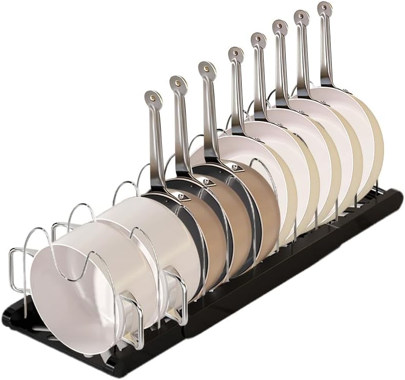 Amazon.com: Lhieiayh Pot Rack -Expandable Pan Organizer for Cabinet,Pot ...