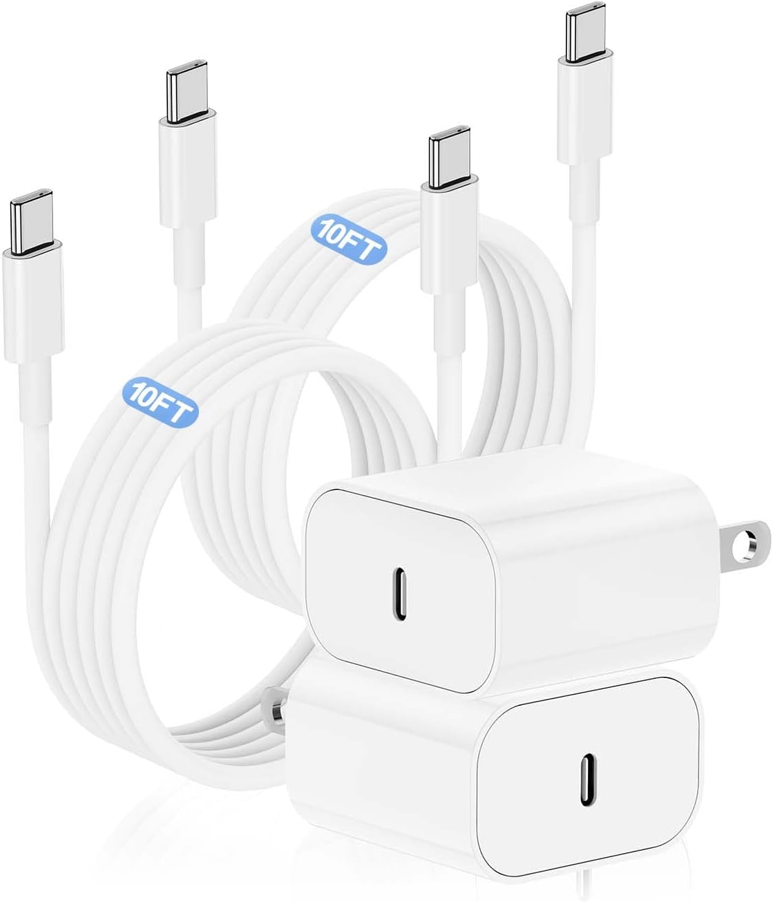for iPhone 15 Charger Fast Charging 10ft,Apple 20W USB C Wall Block and ...