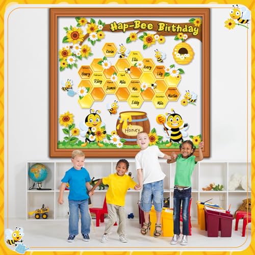 Snapklik.com : Bee Bulletin Board Set Decorations Summer Bee Sunflower ...