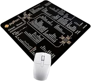 Amazon.com: Python Cheat Sheet Mousepad for Beginner, Python Reference Guide Desk Mat, Python ...