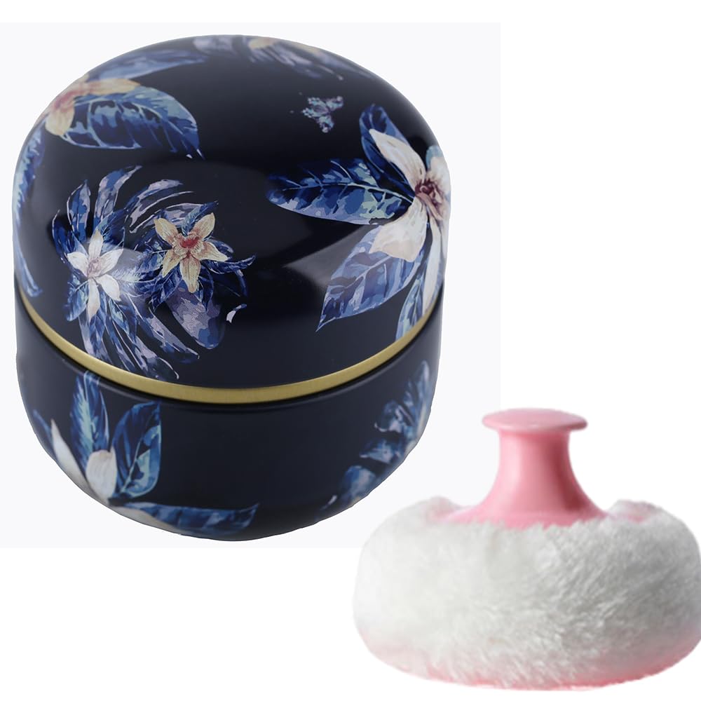 Amazon.com: Body Powder Puff and Container, Dusting Powder Container ...