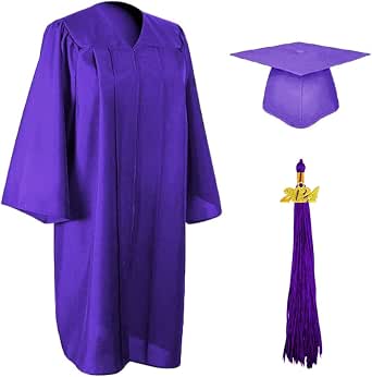 Amazon.com: 2024 Matte Graduation Cap and Gown Tassel Set for Junior ...