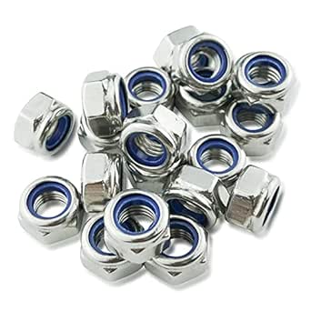 Muttern M10 Edelstahl A2 V2A, MeHurr 10 Stück Selbstsichernde Muttern ...