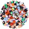 Amazon.com: Megoogo 370-400 PCS Mixed Color Buttons Assorted Sizes ...