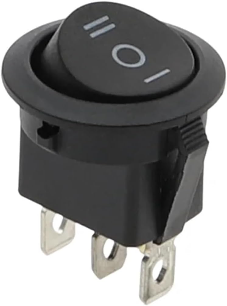 Amazon.com: QZLIBEFUD 20mm Diameter SPDT Switches Round Black White Red ...