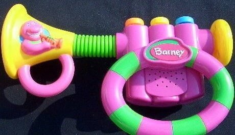 Buy PBS Kids Barney Dinosaur Talking Musical Bend a Tune Trumpet ...