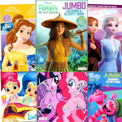 Buy Disney Junior Coloring Books Bulk Assortment for Girls Kids, Bundle ...