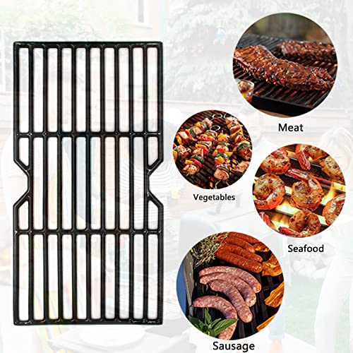 Hongso 16 7/8" Polished Porcelain Coated Cast Iron Grill Grates ...