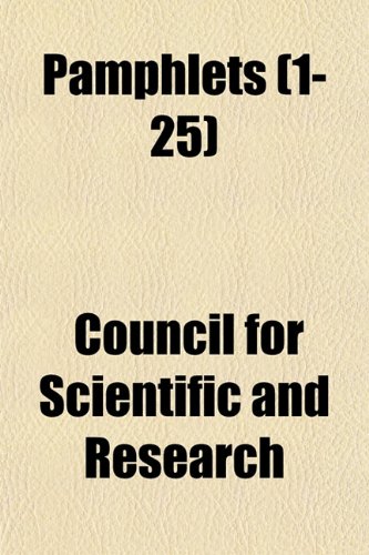 Pamphlets Volume 1; Engineering: Books Group Council For Scientific and ...