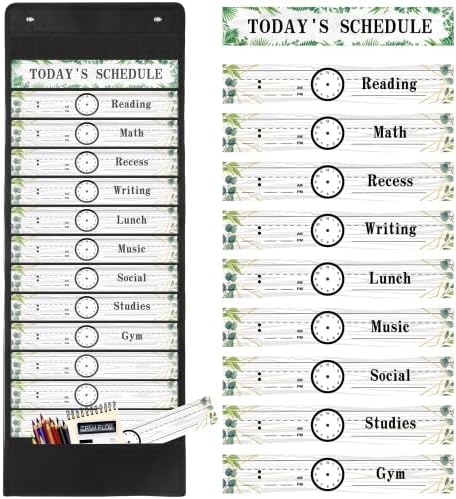Amazon.com: Greenery Small Group Management Pocket Chart with 64 Cards ...