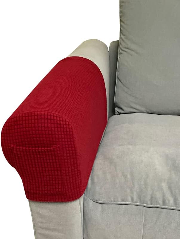 Skybook Armrest Chair Covers with 1 pocket Stretch Armchair Couch Arm ...