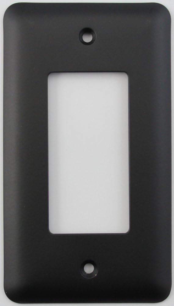 Classic Accents Rounded Black 1 Gang Push Button Switch Plate - Amazon.com