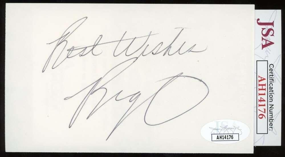 Oscar Robertson JSA Coa Signed 3x5 Index Card Autograph - NBA Cut ...