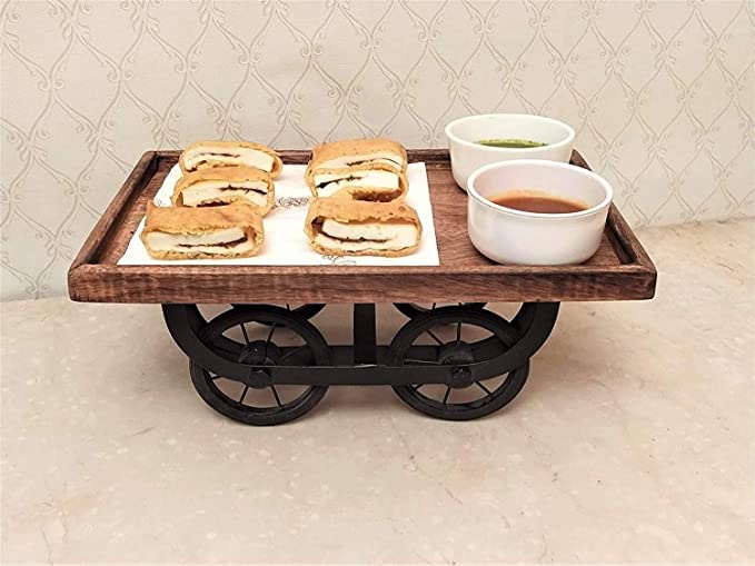 Magma Wood Handicrafted Wooden Serving Tray Platter Tray/Platters/Redi ...