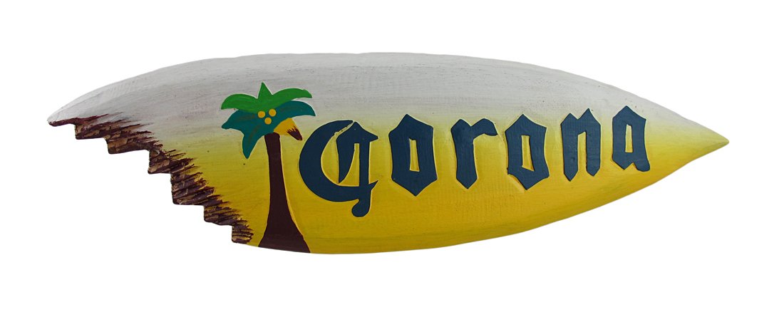 Amazon.com: Corona Beer Surfboard Wooden Wall Hanging Tiki Bar : Home ...