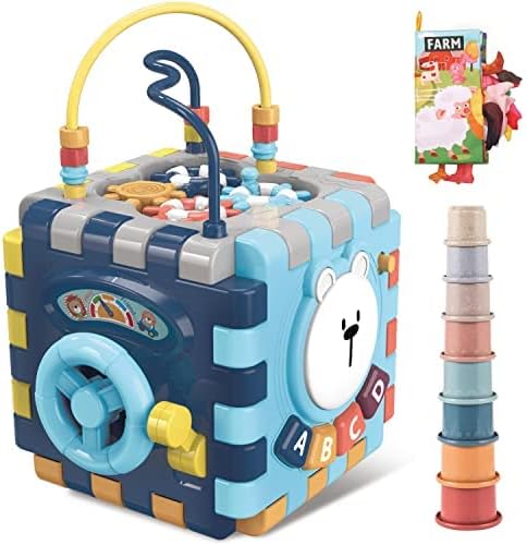 Amazon.com: Baby Activity Cube with Lights and Music 6 in 1 Interactive ...