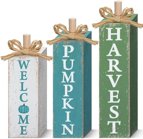 Amazon.com: Seeloowy 3 Pcs Thanksgiving Tiered Tray Decor Farmhouse ...