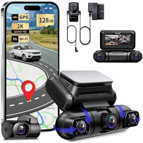 Rhorawill 4-Channel Dashcam, 360° Car Camera, Front Left and Right ...