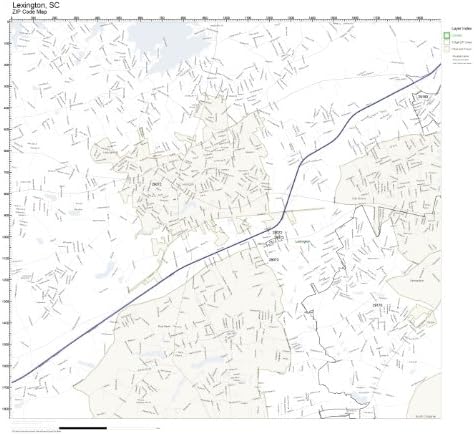 Amazon.com: Working Maps Zip Code Wall Map of Lexington, SC Zip Code ...
