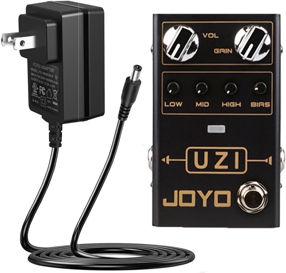 Amazon.com: JOYO UZI Distortion Pedal R-03 with DC 9V 500mA Pedal Power ...