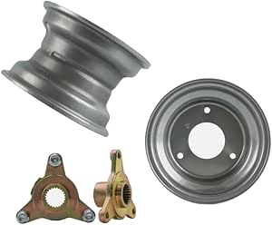 Amazon.com: ICONSPORTSS 2pc 6" inch ATV Rim 3 Lug Wheel + 23T Axle Hub ...