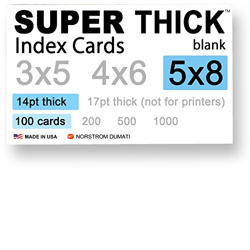 SUPER THICK 5x8 / bulk packs/heavyweight index cards, note-cards post ...