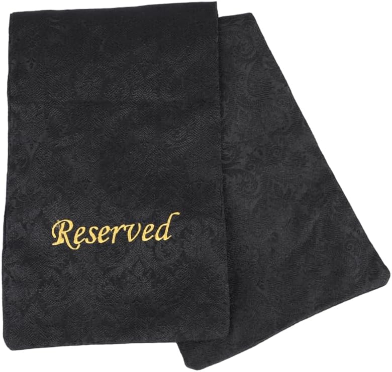 Amazon.com: Reserved | Black Chair Sashes Reserved Seating Signs ...