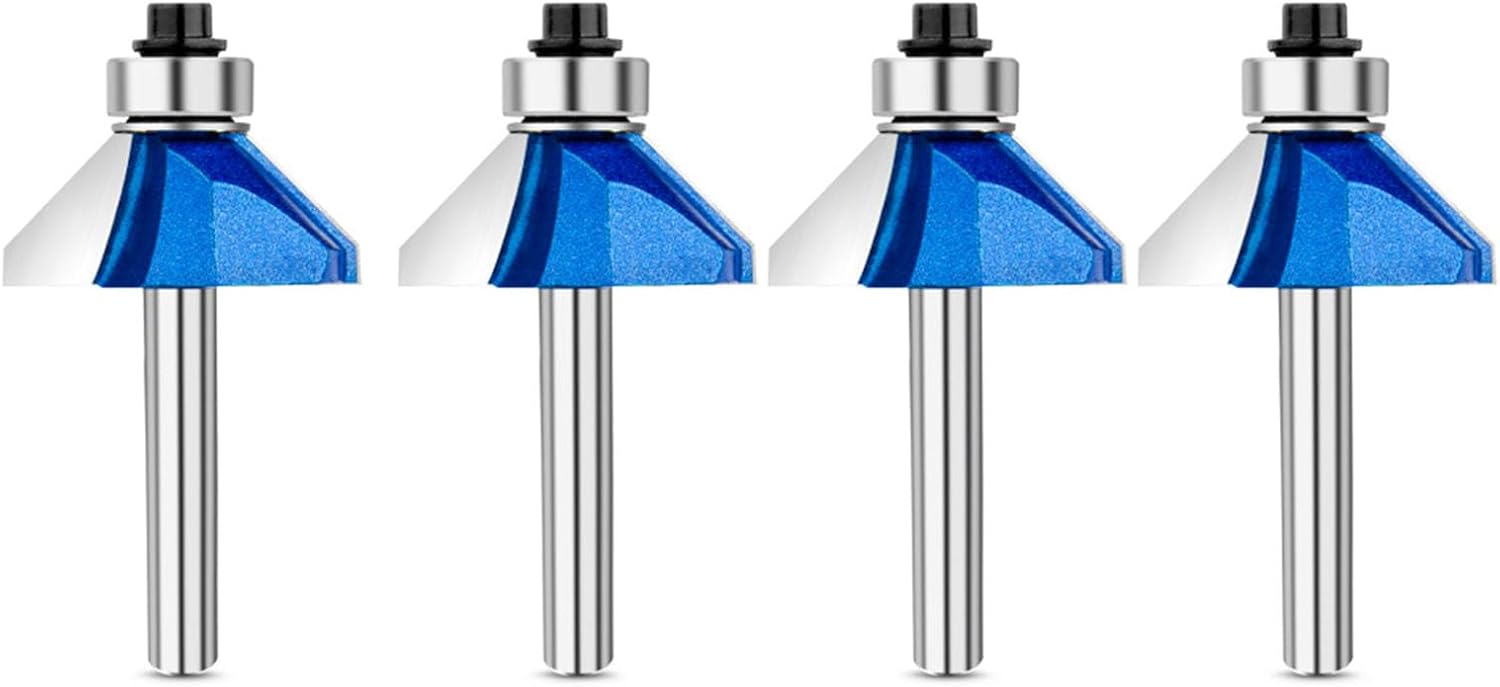 Precise Machine Router Bit Set 45° Bevel Cutter Chamfer Router Bit ...