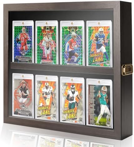 Amazon.com: ASmileIndeep 8 Baseball Card Display Case, Lockable Solid ...