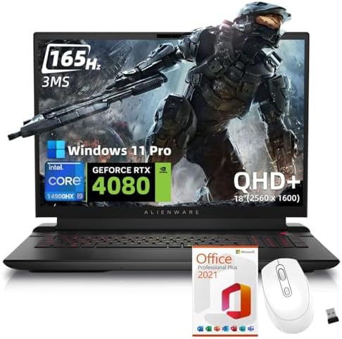 Amazon.com: NewestDell Alien.ware m18 R2 Gaming Laptop, 18" QHD+ 165Hz ...