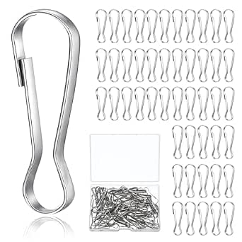 80 Pcs Metal Spring Hook, 304 Stainless Steel Snap Hooks Stainless ...