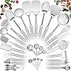 Amazon.com: Stainless Steel Kitchen Utensil Set- Fungun 28 Pcs Cooking ...