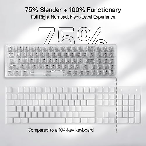 Redragon K628 PRO SE 75% 3-Mode Wireless RGB Gaming Keyboard, 78 Keys ...