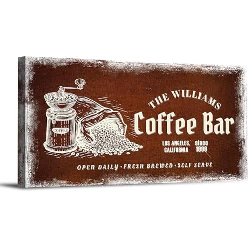 Amazon.com: BOTTEGAARTS Custom Personalized Canvas Coffee Bar Sign ...