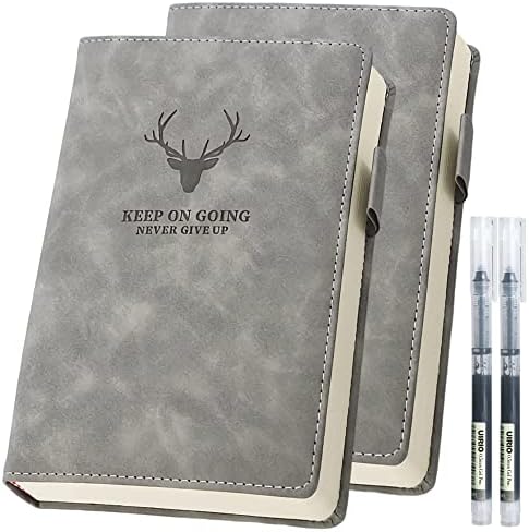 UIRIO 2 Pack Thick Journal Notebook - A5 Notebook Lined Paper 5.5x8 in ...